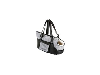 Torba za pse Chiara sivo-crna 40x20x21cm