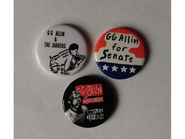 GG ALLIN - bedževi, retko! (25 mm)