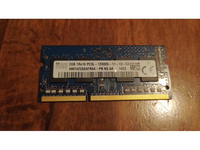 Ram memorija DDR3 Hynix 2GB , 1600Mhz , low voltage BR3