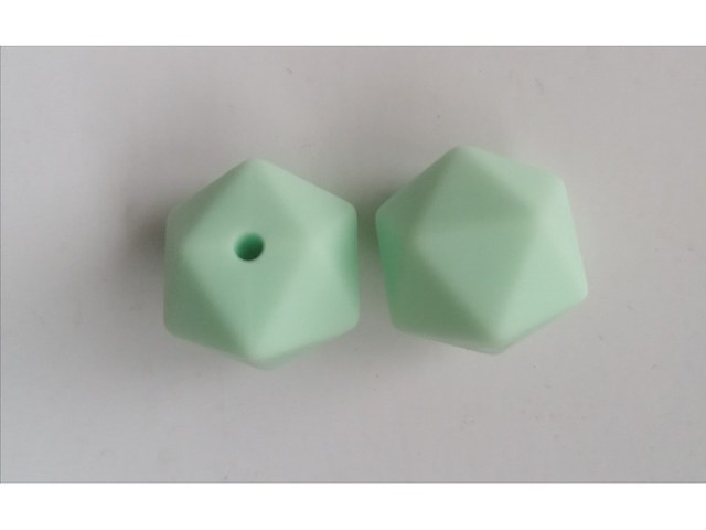 *N402- Silikonska perla.16x18mm,mint zelena/kom
