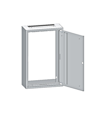 Nazidni OKVIR + VRATA 2A-18, 250mm, gornja prirubnica
Sheet steel, RAL7035, 1 gland plate above