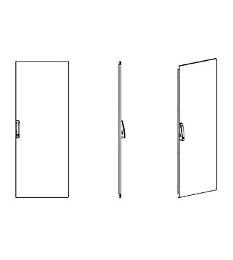 Metalna vrata,desna,za ormane sa dvoja vrata V=2000 Š=600 mm
sa zakretnom ručicom