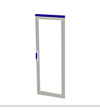 Zastakljena vrata za kućište, 1 vrata V = 2000, Š = 600 mm
čelični ovir u RAL7035