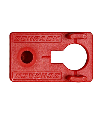 Pločica zasuna okretnog,crvena,Celanex
für Stahlblech-Frontplatte