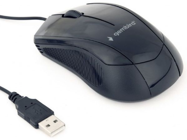 MUS-3B-02 ** Gembird Opticki mis 1000Dpi 3-button black 105mm USB (191)