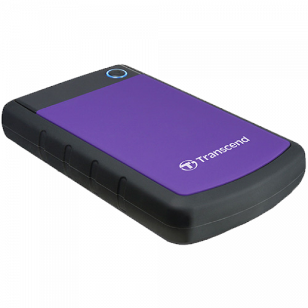 TRANSCEND TS1TSJ25H3P External HDD 1TB, USB3.0, 2.5'', Anti-shock system, Backup software, 216 gr, Black/Purple