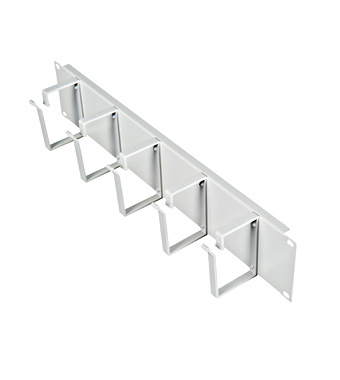 19" Panel za ranž. kablova,5 metalnih prstenova,2HU, sv.siv