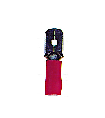 Izolovana papučica-muška 6,3, crvena, 0,25-1mm2