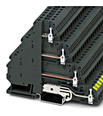 Stezaljka (klema) TB 4-PE/3L I
Connection: screw-connection, 0.5 mm² - 6 mm², AWG: 20 - 8, dark grey, installation on: NS 35/7.5, NS 35/15, NS 32