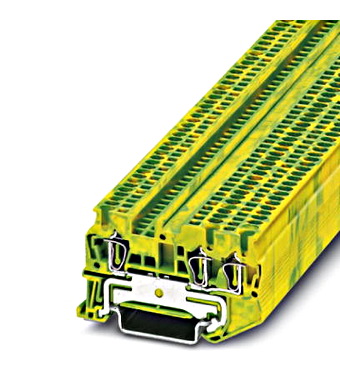 Stezaljka (klema) za uzemljenje ST 1,5-TWIN-PE
Spring-cage-connection, 0,08 mm² - 1,5 mm², AWG: 28 - 16, width: 4,2 mm, green-yellow, NS 35/7,5, NS 35/15
