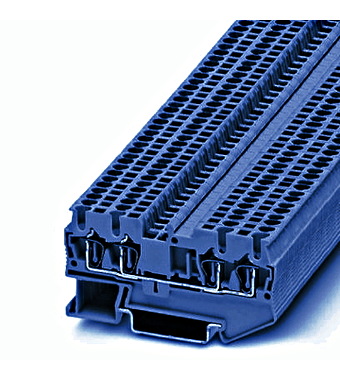 Prolazna stezaljka ST 1,5-QUATTRO plava
Spring-cage-connection, cross section: 0,08 mm² - 1,5 mm², AWG: 28 - 16, width: 4,2 mm, blue, NS 35/7,5, NS 35/15