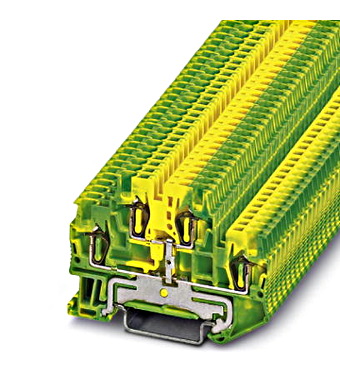 Dvospratna stezaljka (klema) za uzemnjenje STTB 1,5-PE
Spring-cage-connection, 0,08 mm² - 1,5 mm², AWG: 28 - 16, width: 4,2 mm, green-yellow, NS 35/7,5, NS 35/15