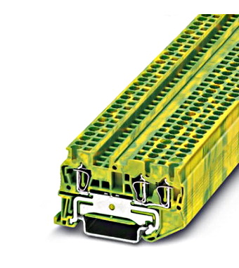 Stezaljka (klema) za uzemljenje ST 2,5-TWIN-PE
Spring-cage-connection, 0,08 mm² - 4 mm², AWG: 28 - 12, width: 5,2 mm, green-yellow, mounting type: NS 35/7,5, NS 35/15