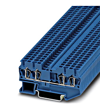 Prolazna stezaljka ST 2,5-QUATTRO plava
Spring-cage-connection, cross section: 0,08 mm² - 4 mm², AWG: 28 - 12, width: 5,2 mm, blue, NS 35/7,5, NS 35/15