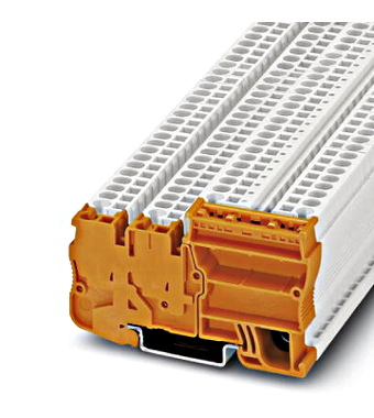 Feed-through stezaljka (klema) STIO-IN 2,5/3 OG
Spring-cage-connection, 0,08 mm² - 4 mm², AWG: 28 - 12, width: 10,4 mm, orange, mounting type: NS 35/7,5, NS 35/15