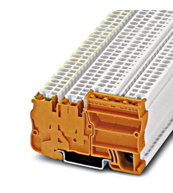 Stezaljka (klema) za uzemljenje STIO-IN 2,5/3-PE OG
Spring-cage-connection, cross section: 0,08 mm² - 4 mm², AWG: 28 - 12, width: 10,4 mm, orange, NS 35/7,5, NS 35/15