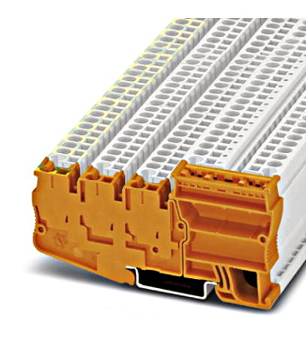 Instalaciona stez. (klema) za uzemljenje STIO-IN 2,5/4-PE OG
Spring-cage-connection, cross section: 0,08 mm² - 4 mm², AWG: 28 - 12, width: 10,4 mm, orange, NS 35/7,5, NS 35/15
