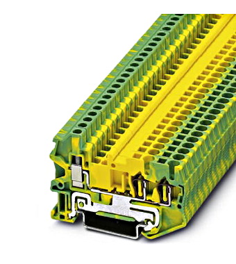 Stezaljka (klema) za uzemljenje STU 2,5-TWIN-PE
Spring-cage-connection, screw-connection 0,08 mm² - 4 mm², AWG :28- 14, width: 5,2 mm, green-yellow, NS 35/7,5, NS 35/15