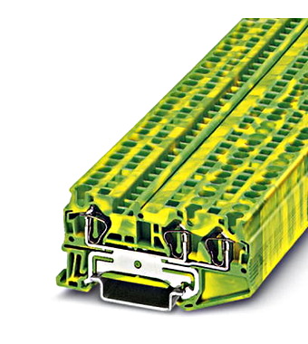 Stezaljka (klema) za uzemljenje ST 4-TWIN-PE
Spring-cage-connection, 0,08 mm² - 6 mm², AWG: 28 - 10, width: 6,2 mm, green-yellow, mounting type: NS 35/7,5, NS 35/15