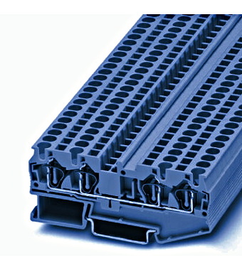 Prolazna stezaljka ST-4-QUATTRO BU
Spring-cage-connection, cross section: 0,08 mm² - 6 mm², AWG: 28 - 10, width: 6,2 mm, blue, NS 35/7,5, NS 35/15
