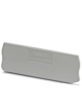 Krajnja pločica D-ST 4-QUATTRO
End cover, length: 87 mm, width: 2,2 mm, height: 29 mm, color: grey