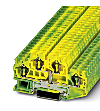 Dvospratna stezaljka (klema) za uzemnjenje STTB 4-PE
Spring-cage-connection, 0,08 mm² - 6 mm², AWG: 28 - 10, width: 6,2 mm, green-yellow, NS 35/7,5, NS 35/15