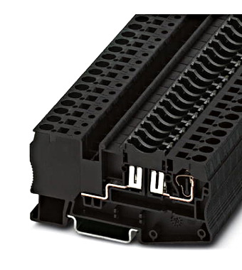 Stezaljka (klema) za staklasti osigurač ST 4-FSI/C
Spring-cage-connection, 0,08 mm²- 6 mm², AWG: 28 - 10, 30 A, 400 V, width: 8,2 mm, Fuse-typ: C, Flach, black