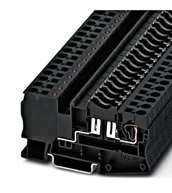 Stezaljka (klema) za staklasti osigurač ST 4-FSI/C-LED 12
Spring-cage-connection, 0,08 mm²- 6 mm², AWG: 28 - 10, 30 A, 12 V, width: 8,2 mm, Fuse-typ: C, Flach, black