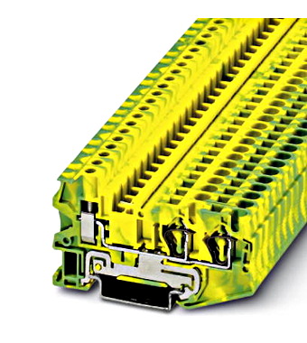 Stezaljka (klema) za uzemljenje STU 4-TWIN-PE
Spring-cage-connection, screw-connection 0,08 mm² - 6 mm², AWG :28- 10, width: 6,2 mm, green-yellow, NS 35/7,5, NS 35/15