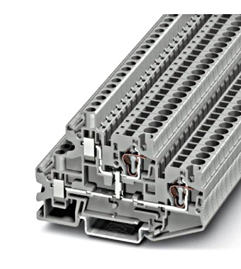 Dvospratna stezaljka (klema) STTBU 4-PV
Double-level terminal block, with equipotential bonder, spring-cage-connection, 0,08 mm² - 6 mm², AWG: 28 - 10, grey