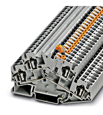 Nožasta rastavna stezaljka (klema) STTBS 4-MT
Cross section:  0,08 mm² - 6 mm², AWG: 28 - 10, spring-cage-connection, width: 6,2 mm, grey, NS 35/7,5, NS 35/15