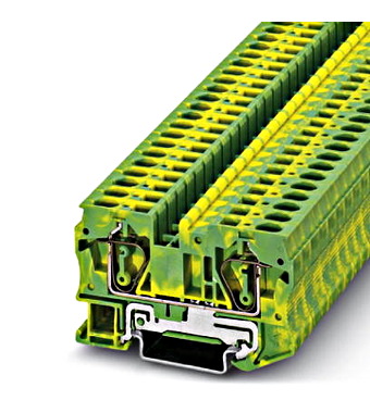 Stezaljka (klema) za uzemljenje ST 6-PE
Spring-cage-connection, 0,2 mm² - 10 mm², AWG: 24 - 8, width: 8,2 mm, green-yellow, mounting type: NS 35/7,5, NS 35/15