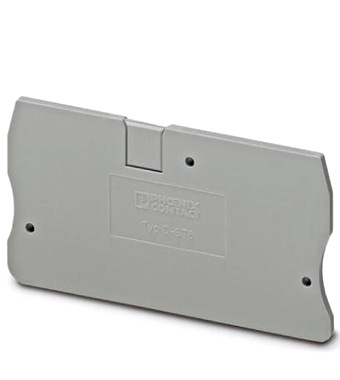 Krajnja pločica D-ST 6
End cover, length: 69,5 mm, width: 2,2 mm, height: 36 mm, color: grey