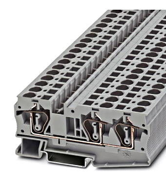 Prolazna stezaljka ST 6- TWIN
Spring-cage-connection, cross section: 0,2 mm² - 10 mm², AWG: 24 - 8, width: 8,2 mm, grey, NS 35/7,5, NS 35/15