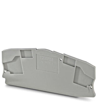 Krajnja pločica D-DTME 6
End cover, length: 99,8 mm, width: 2,2 mm, height: 49,6 mm, color: grey