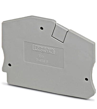 Krajnja pločica D-STS 6
End cover, length: 58 mm, width: 2,2 mm, height: 50 mm, color: grey