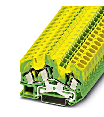 Stezaljka (klema) za uzemljenje STS 6-TWIN-PE
Spring-cage-connection, 0,2 mm² - 10 mm², AWG: 24 - 8, width: 8,2 mm, green-yellow, mounting type: NS 35/7,5, NS 35/15