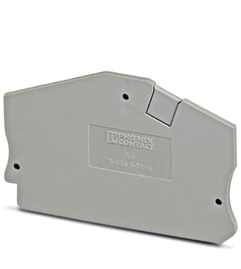 Krajnja pločica D-STS 6-TWIN
End cover, length: 70 mm, width: 2,2 mm, height: 50 mm, color: grey