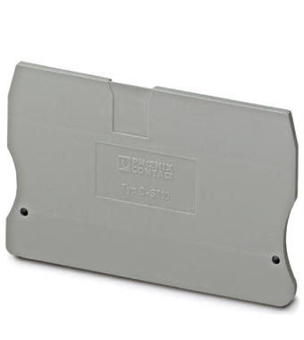 Krajnja pločica D-ST 10
End cover, length: 71,5 mm, width: 2,2 mm, height: 49,9 mm, color: grey