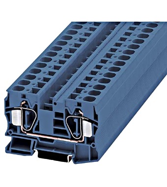 Prolazna stezaljka ST 16 plava
Spring-cage-connection, cross section: 0,2 mm² - 25 mm², AWG: 24 - 4, width: 12,2 mm, blue, NS 35/7,5, NS 35/15
