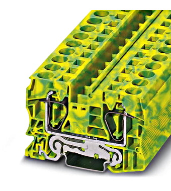 Stezaljka (klema) za uzemljenje ST 16-PE
Ground terminal, spring-cage-connection, 0,2 mm² - 25 mm², AWG: 24 - 4, width: 12,2 mm, green-yellow