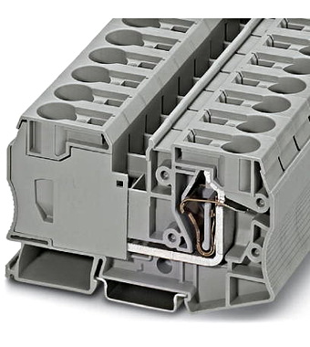 Prolazna stezaljka ST 35
Spring-cage-connection, cross section: 2,5 mm² - 35 mm², AWG: 14 - 2, width: 16 mm, grey, NS 35/7,5, NS 35/15