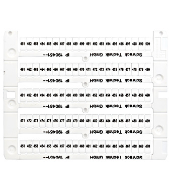 Označne pločice za TB i ST - kleme, 451-500 (svaka 2x)
Marking tags for Phoenix Contact - terminals, series TB and ST