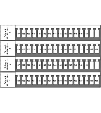 Označna pločica za TB i ST - stezaljke, 121-150 (svaka 2x)
Marking tags for Phoenix Contact - terminals, series TB and ST