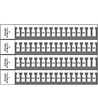 Označna pločica za TB i ST - stezaljke, 151-180 (svaka 2x)
Marking tags for Phoenix Contact - terminals, series TB and ST