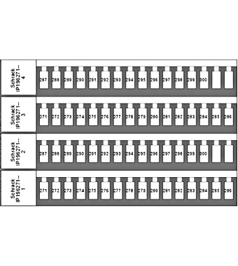 Označna pločica za TB i ST - stezaljke, 271-300 (svaka 2x)
Marking tags for Phoenix Contact - terminals, series TB and ST