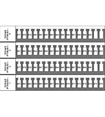 Označna pločica za TB i ST - stezaljke, 361-390 (svaka 2x)
Marking tags for Phoenix Contact - terminals, series TB and ST