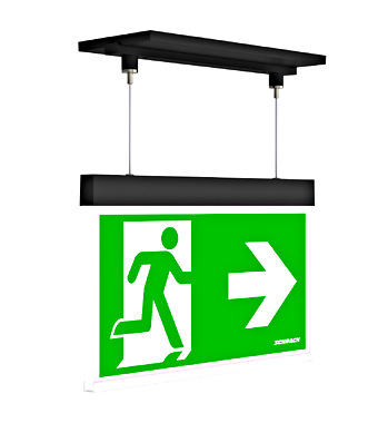 Panik svetiljka AM antracit, LED 230V AC/DC,sa kon. ugr.
Centrally switchable, with single lamp supervision, Viewing distance: 22m, 230V AC/DC, Cord suspension: standard length 1500mm (shortenable)