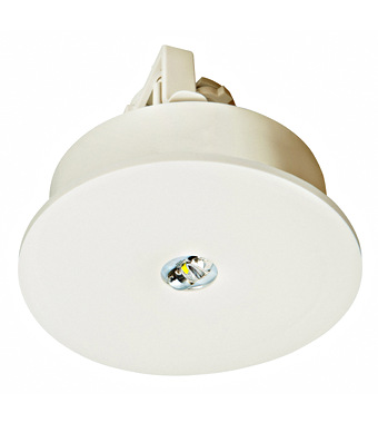 Protiv - panična svetiljka IL 1x3W ERT-LED hodnici ugradno
White, recessed ceiling mounting, safety luminaire for lightning areas with luminaire distance 27m at a room height of 6m, with supervis...