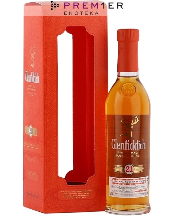 Glenfiddich 21YO Reserva Rum Cask Finish Mini 0.20l